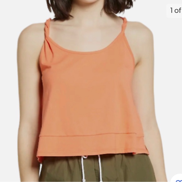 bp | Tops | Bp Tank Orange Coral Twist Strap Crop Top | Poshmark